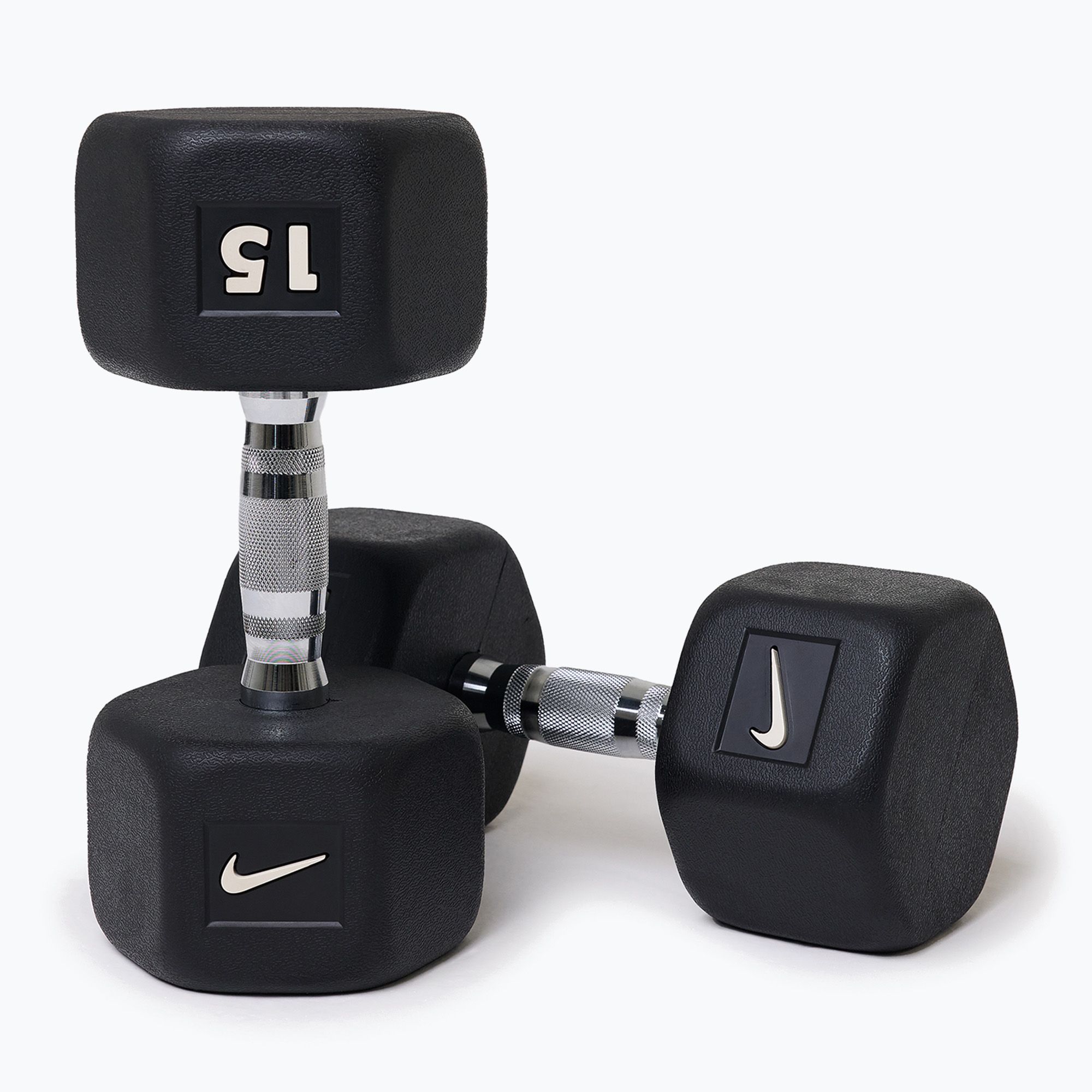 Gumírozott kézisúlyzó Nike Strength Hex Dumbbell 27,5 kg black/white ...
