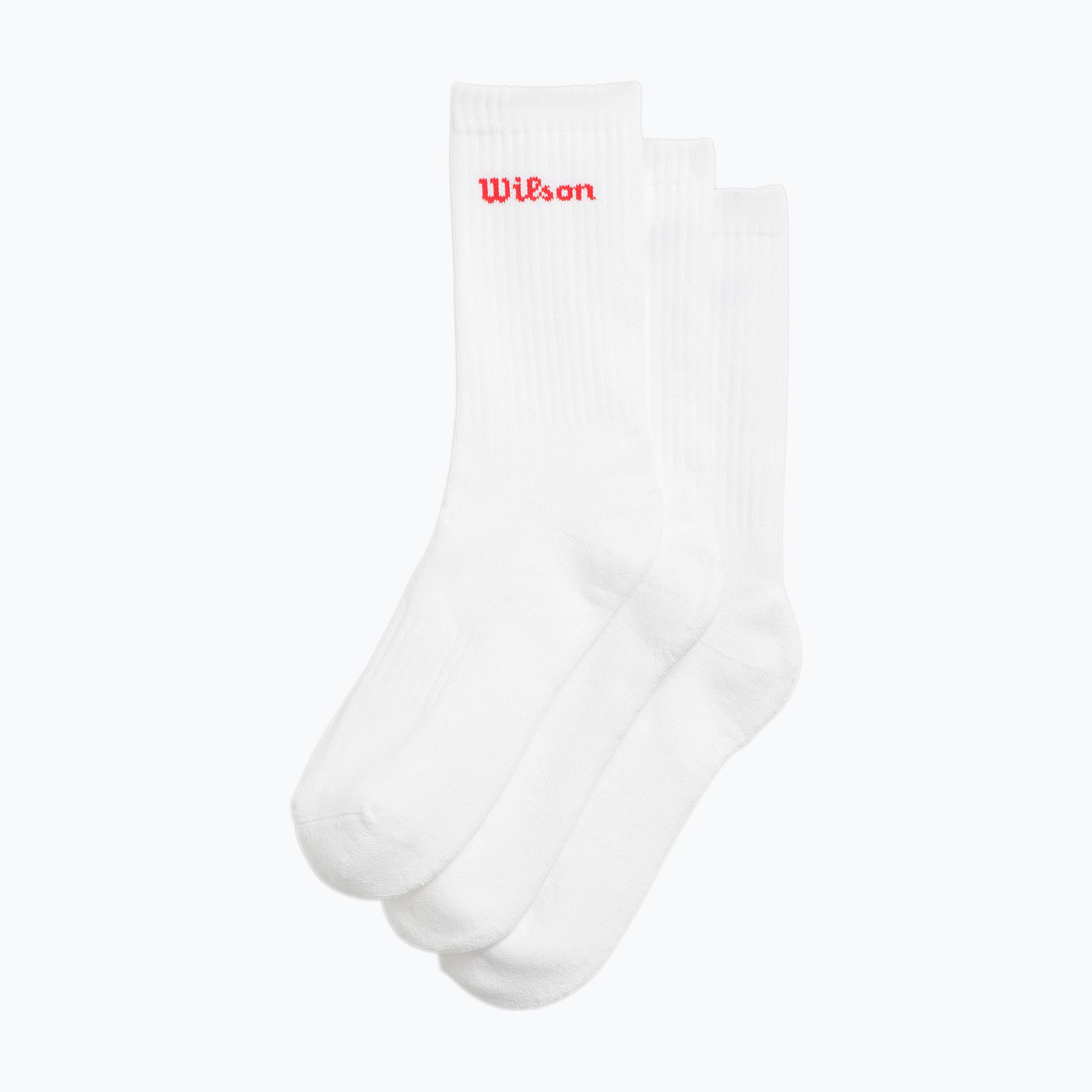 Zokni Wilson Crew Logo 3 pairs bright white (WU00084511WTA) - Sportano.hu