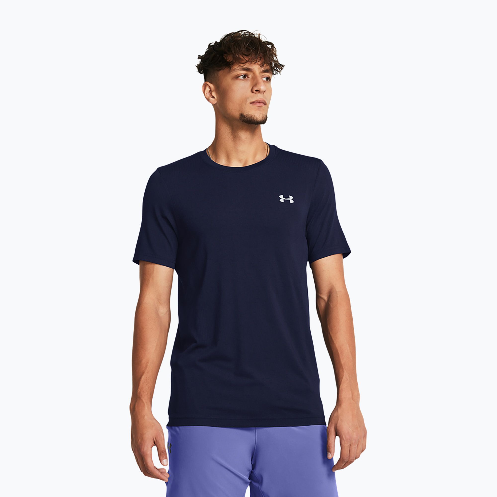 Férfi edzőpóló Under Armour Vanish Seamless midnight navy/mod gray ...