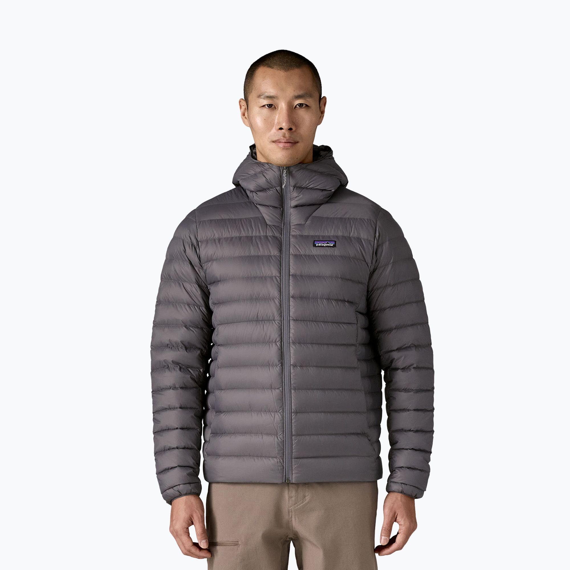 Férfi Patagonia Down Sweater Hoody pehelydzseki forge grey w/forge grey ...