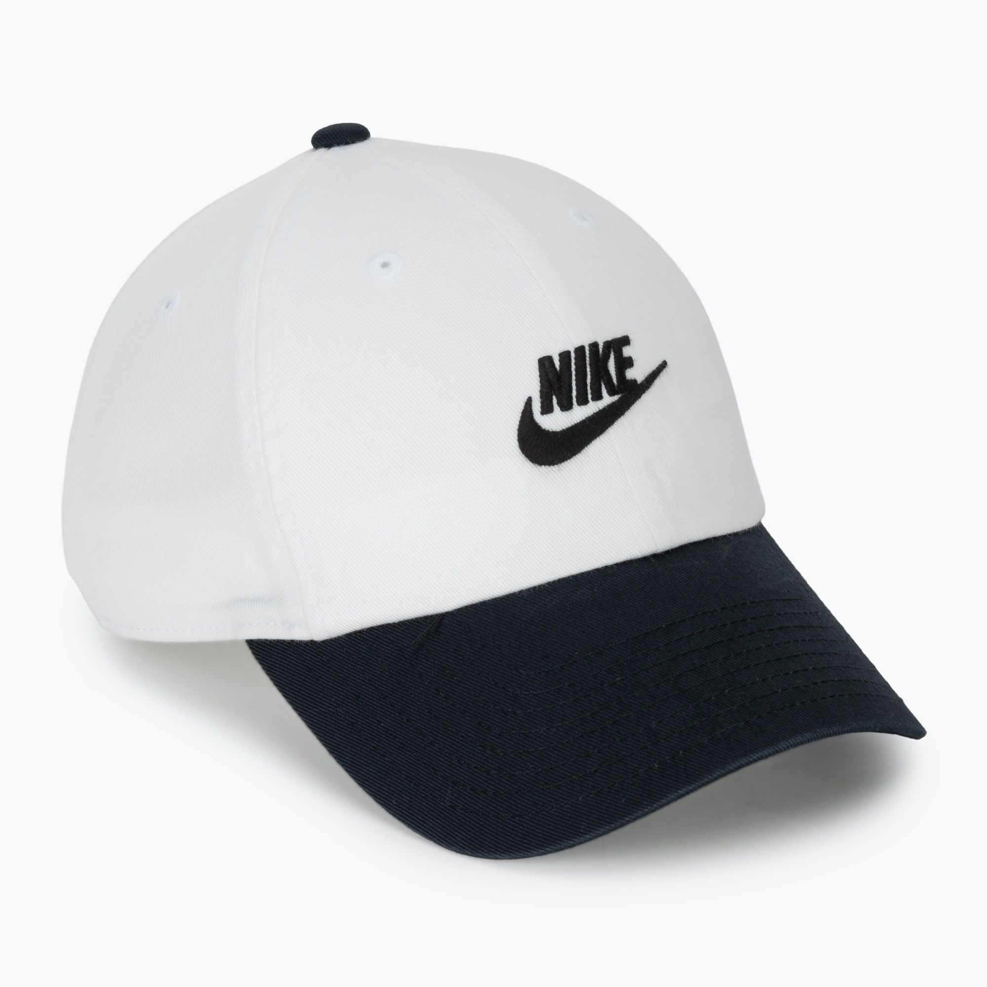 Baseballsapka Nike Club Unstructured Futura Wash white/black/black ...