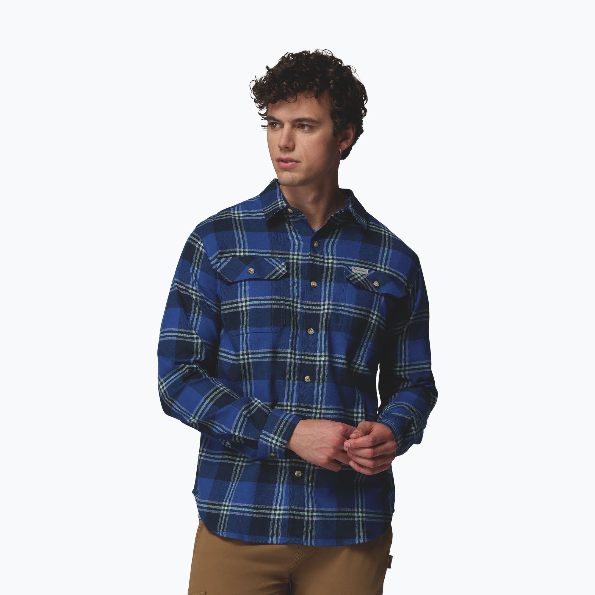 Férfi ing Columbia Flare Gun Stretch Flannel mtn blue trails edge plaid ...