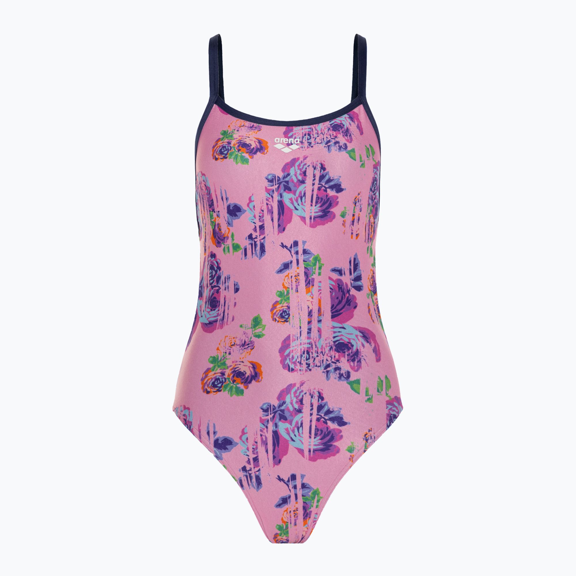 Női egyrészes fürdőruha arena Rose Texture fürdőruha Xcross Back multi ...