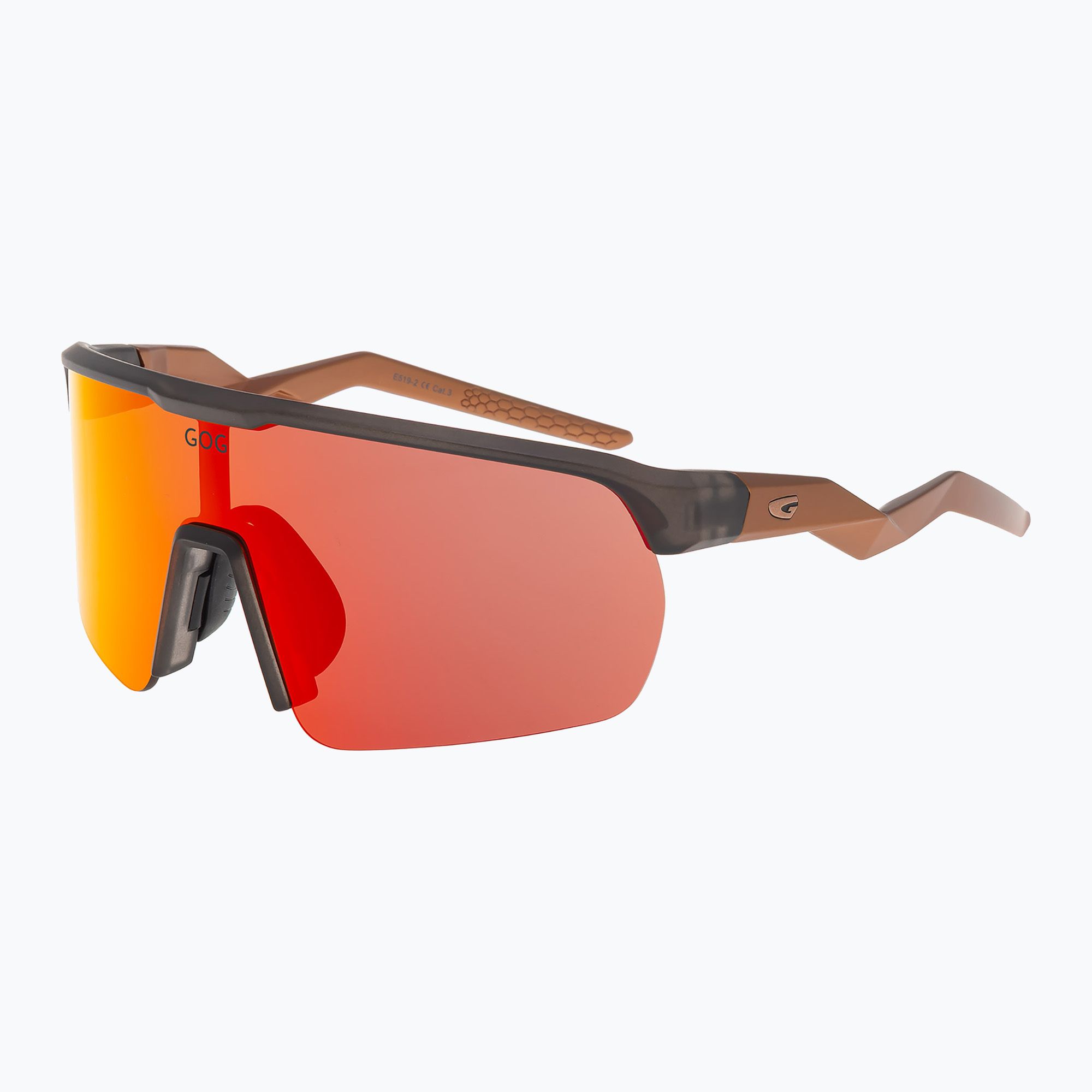 Napszemüveg GOG Hervor matte crystal black/copper reflex black/red ...