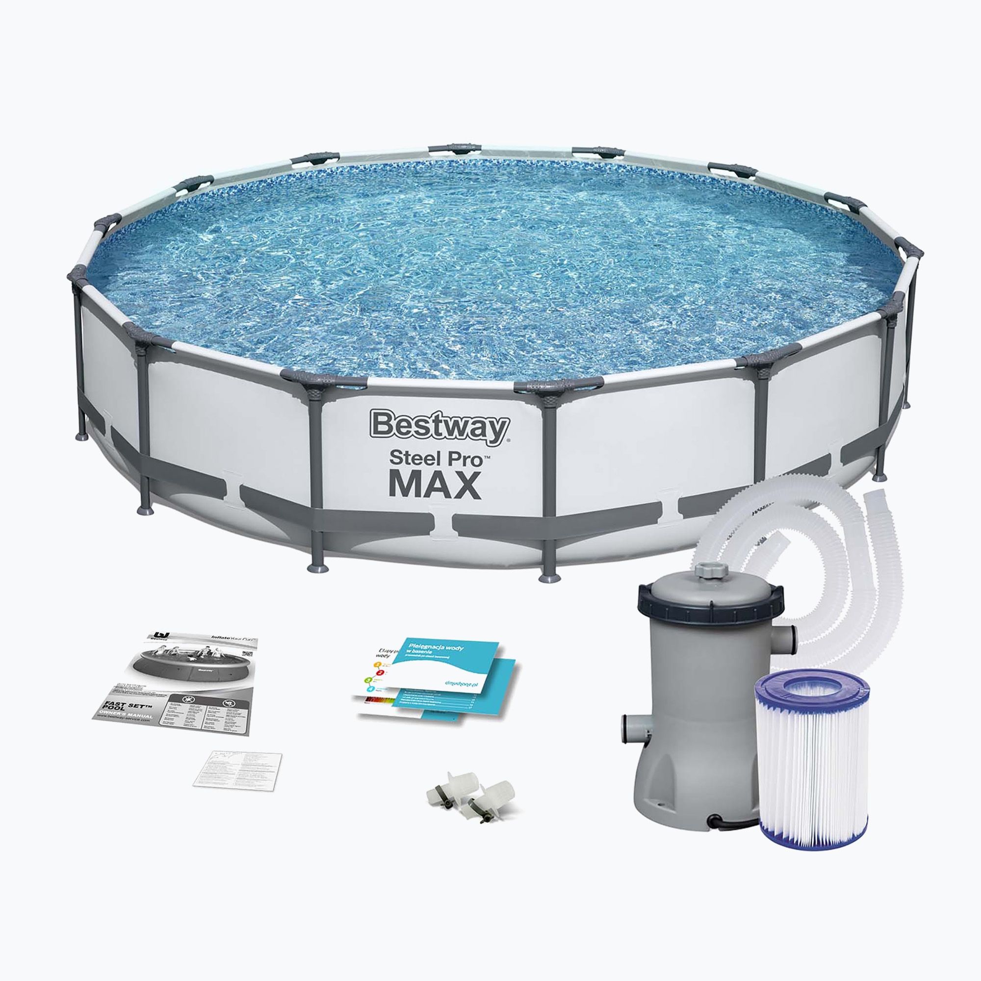 Fémvázas medence Bestway Steel Pro Max Pool Set 427 x 84 cm szürke ...