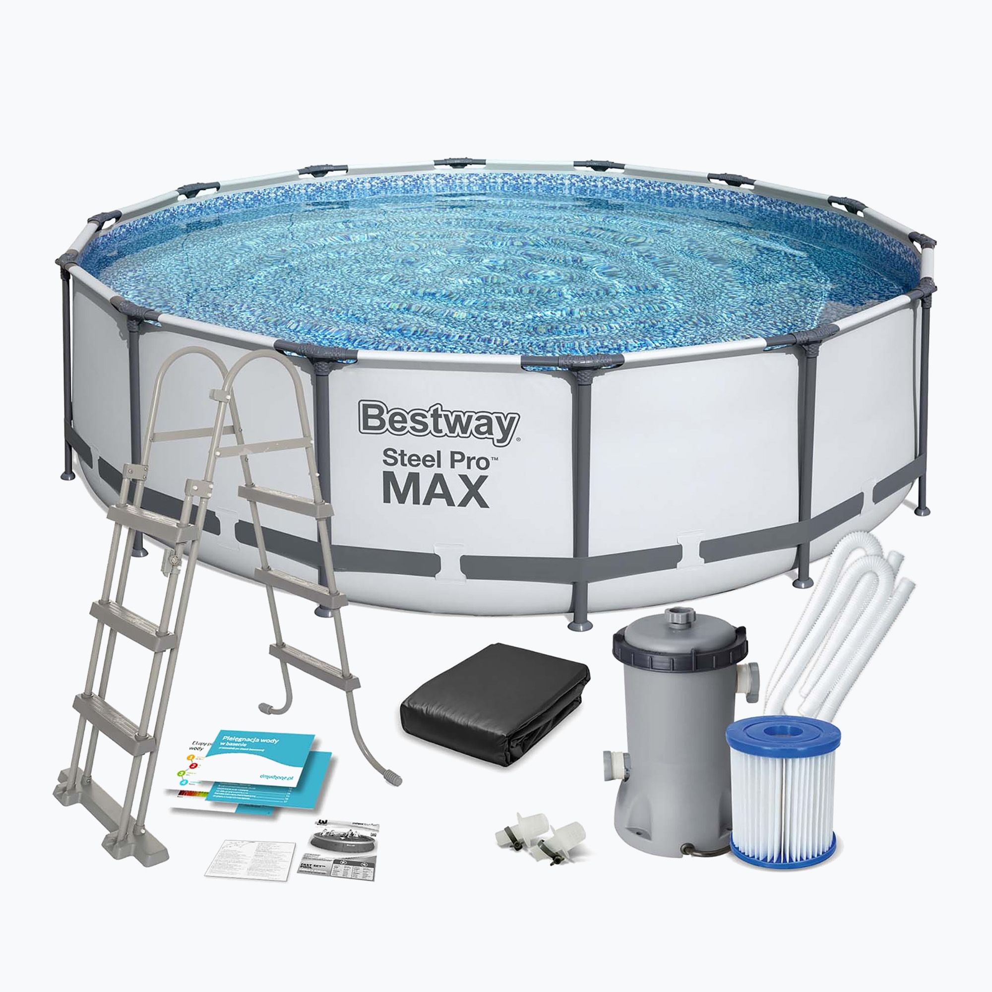 Fémvázas medence Bestway Steel Pro Max Pool Set 427 x 107 cm szürke ...