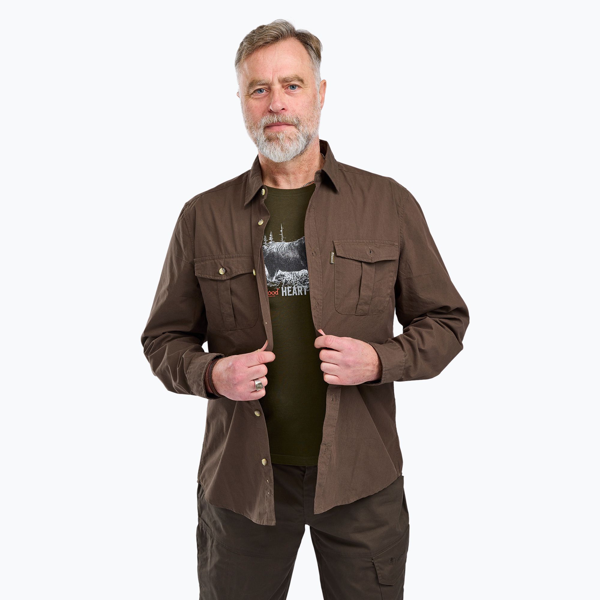 Férfi Pinewood Safari LS ing d.olive (5128) - Sportano.hu