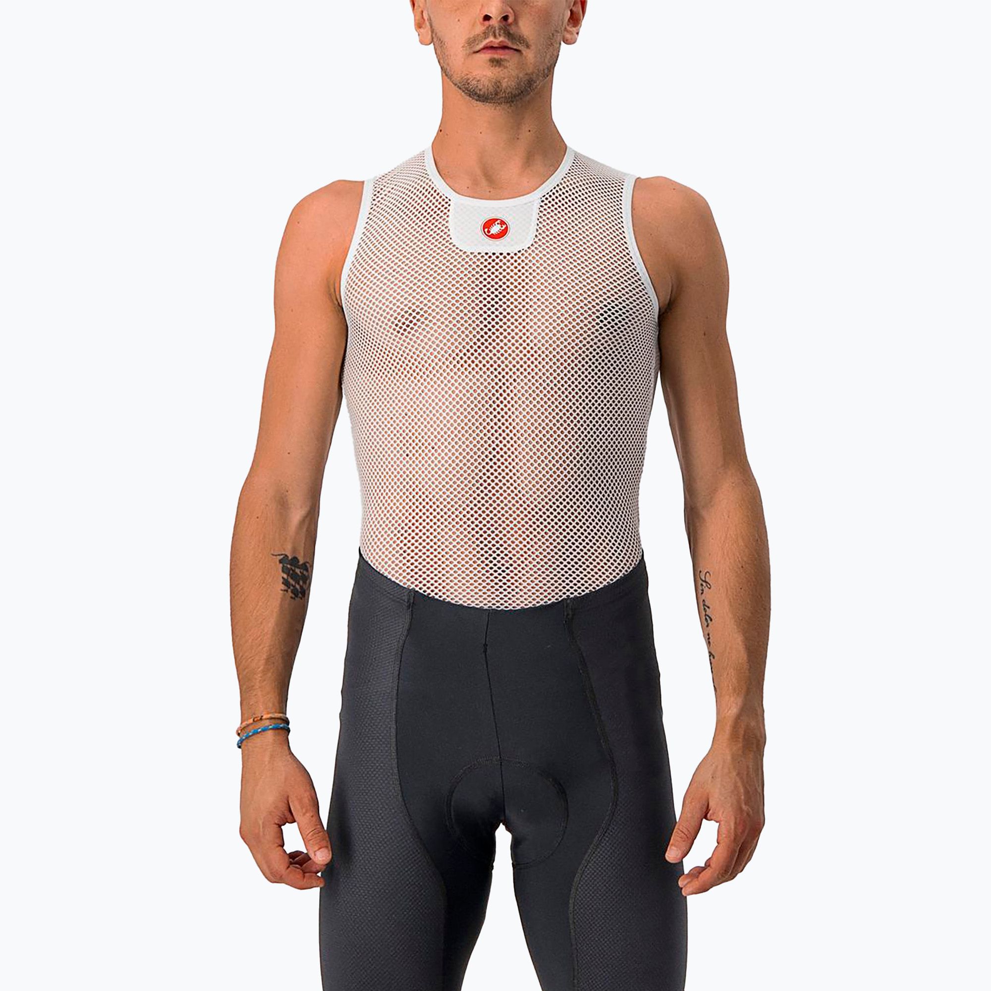 Férfi kerékpáros póló Castelli Core Mesh 3 Sleeveless white (4517028 ...