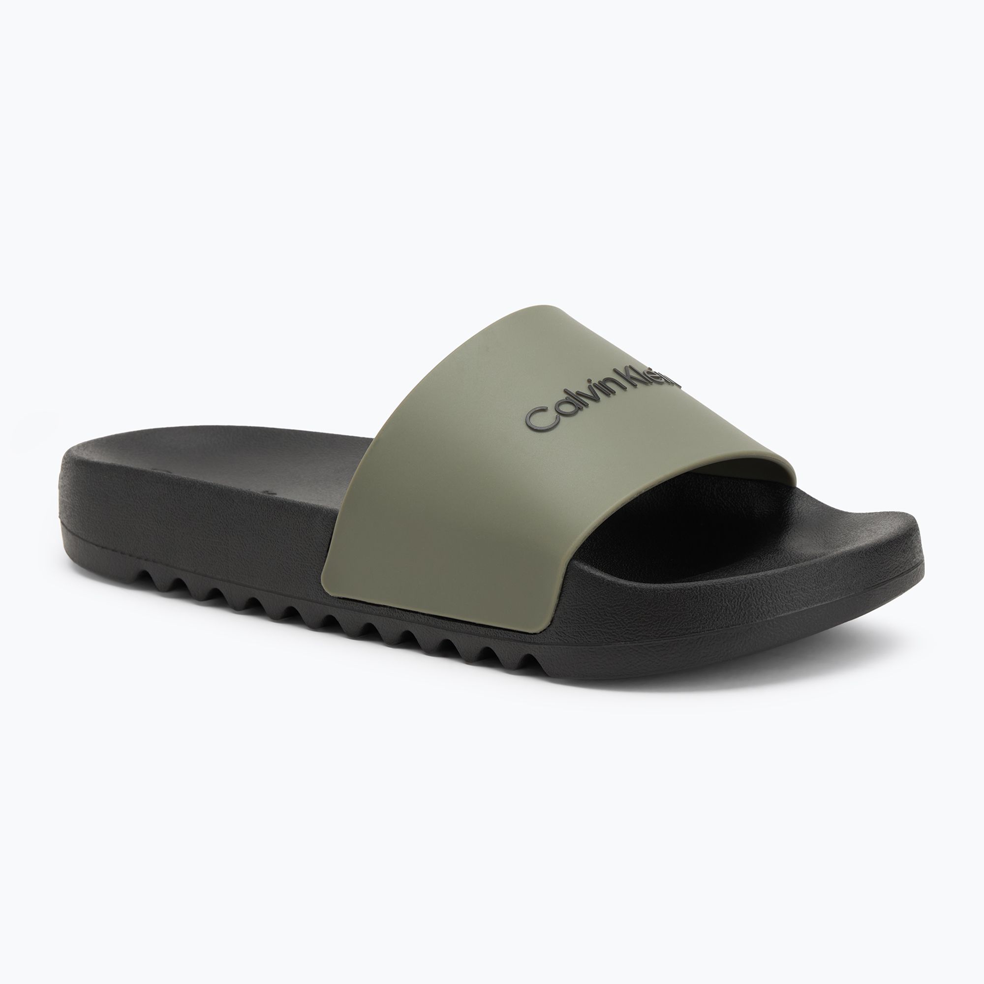 Calvin Klein férfi flip-flop HM0HM01063 Chuncky Pool Slide Rub Smokey ...
