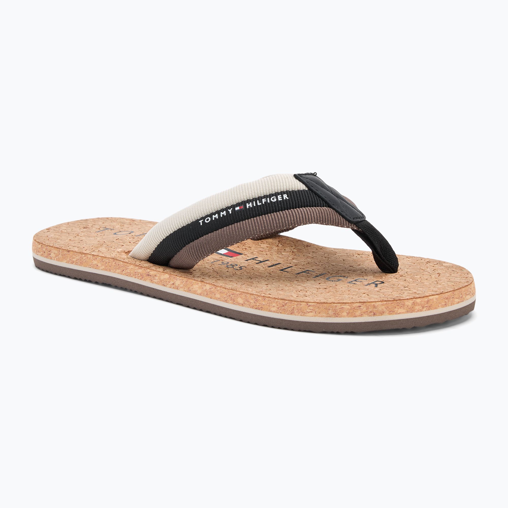 Férfi Tommy Hilfiger Cork Beach sivatagi égbolt flip flopok ...